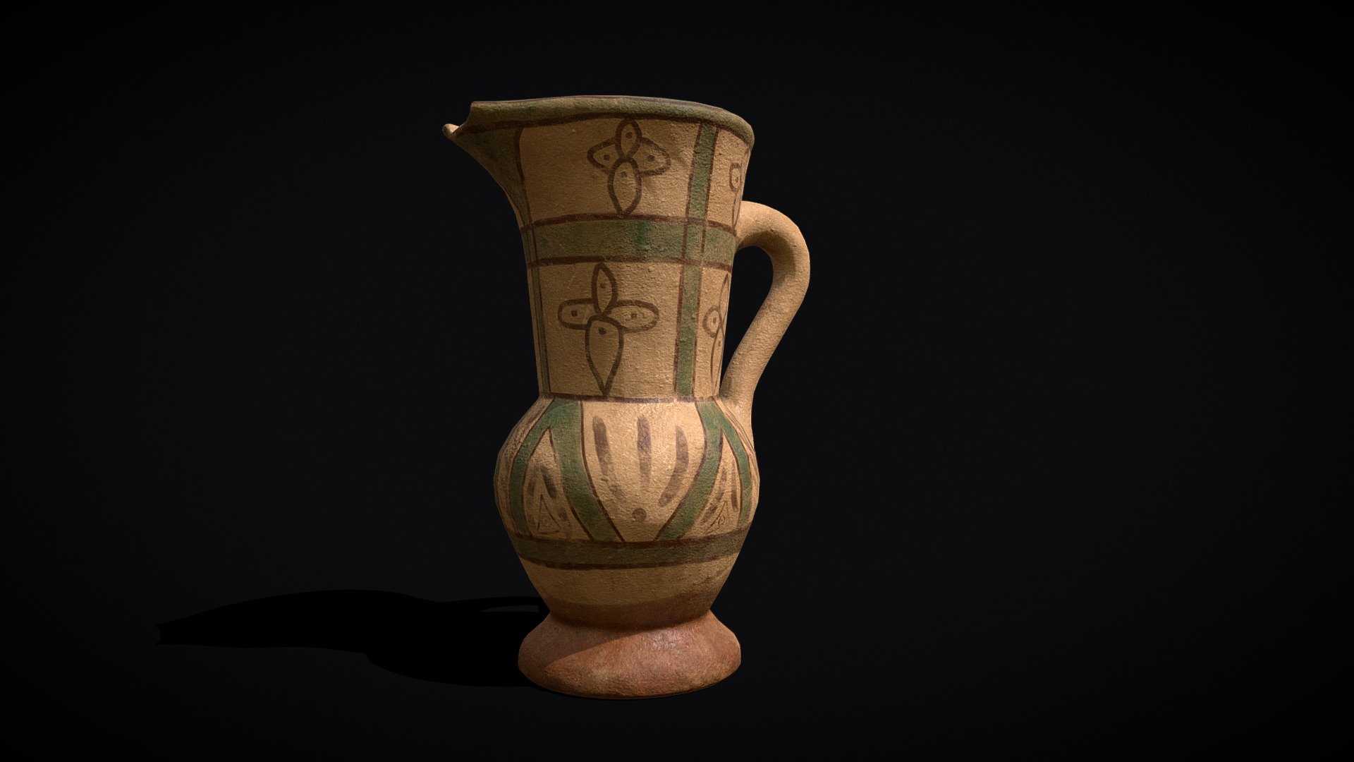 Hand Painted Amphora - Buy Royalty Free 3D model by ...