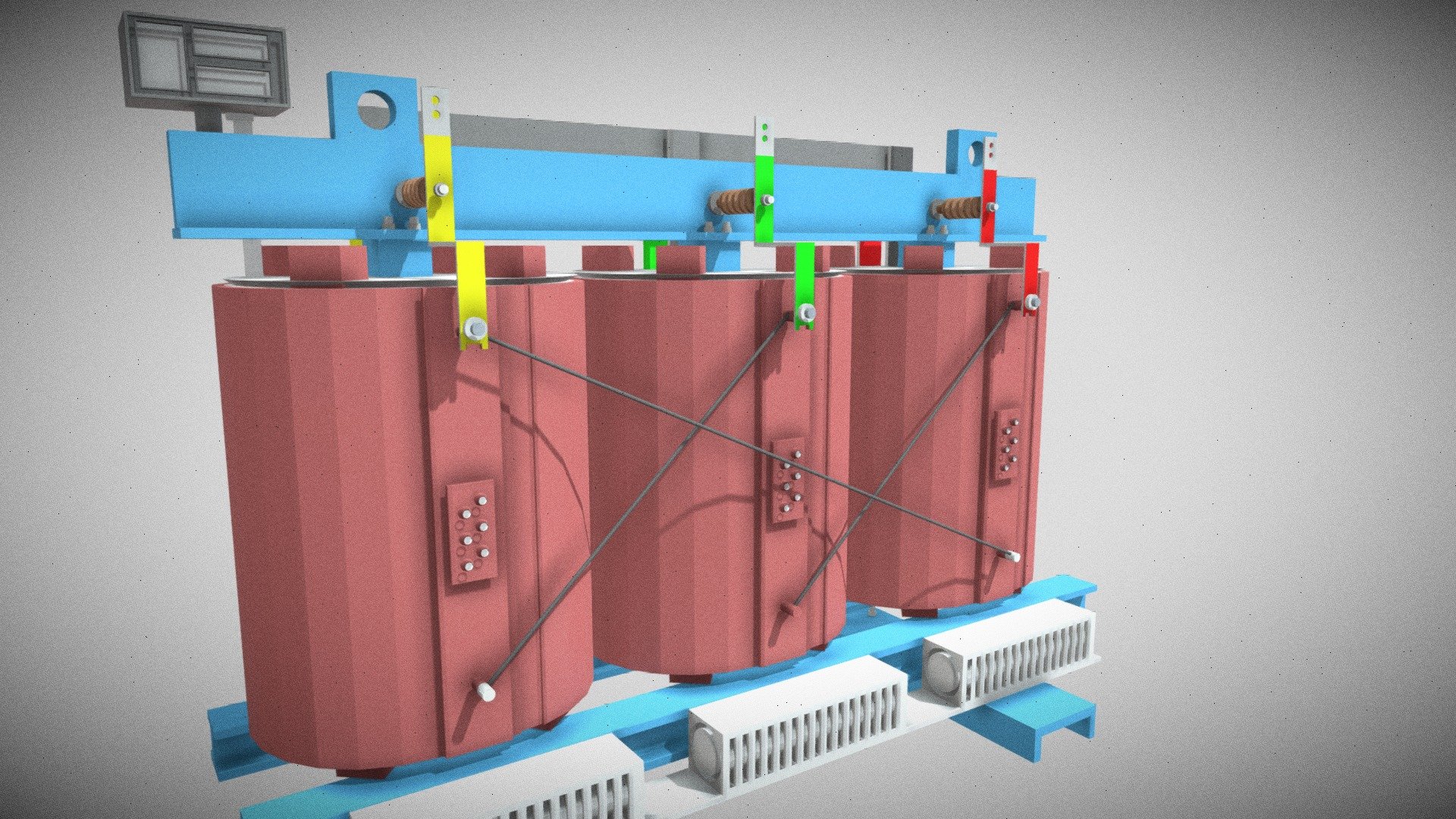 配电干式变压器-（Dry type distribution transformer） - Download Free 3D model by ...