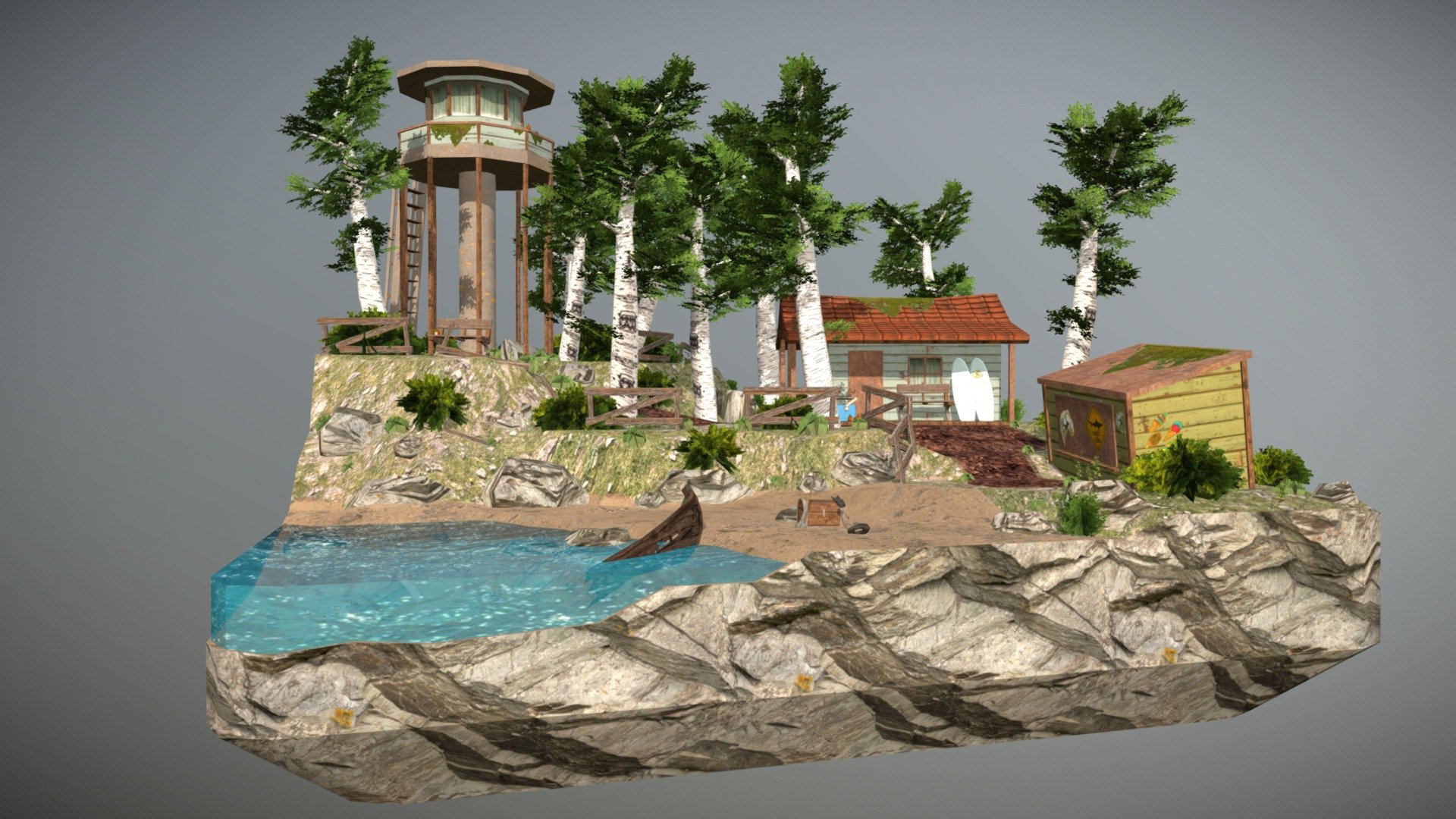 DAE Diorama - Story By The Ocean - 3D model by gilles.dewaelevandevelde ...
