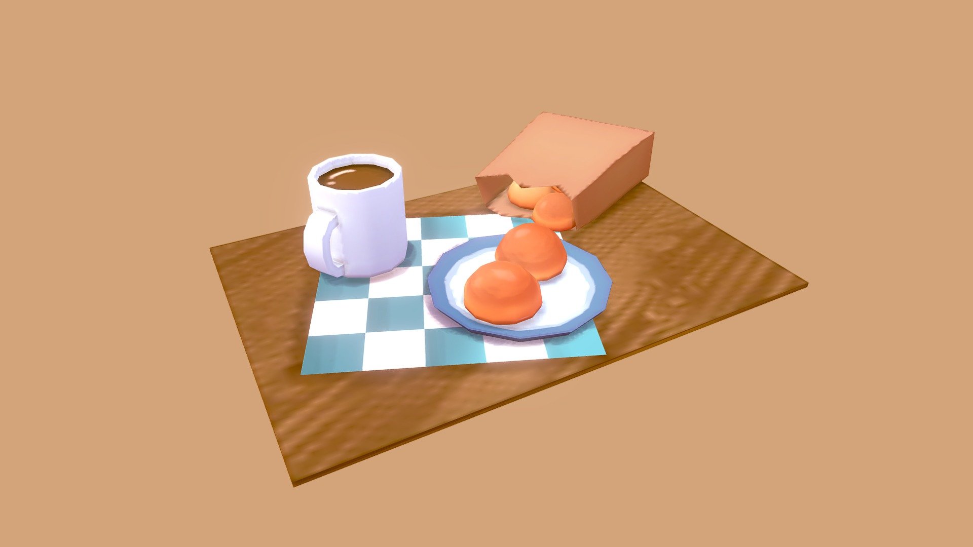 Pandesal Breakfast - Download Free 3D model by Citrus (@citrusfriendd ...