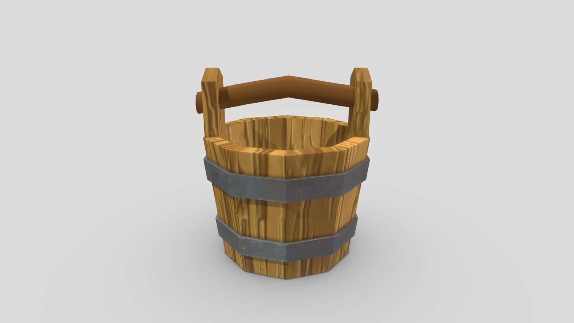 Low poly wooden bucket - Download Free 3D model by dasWarder [643b7b0 ...