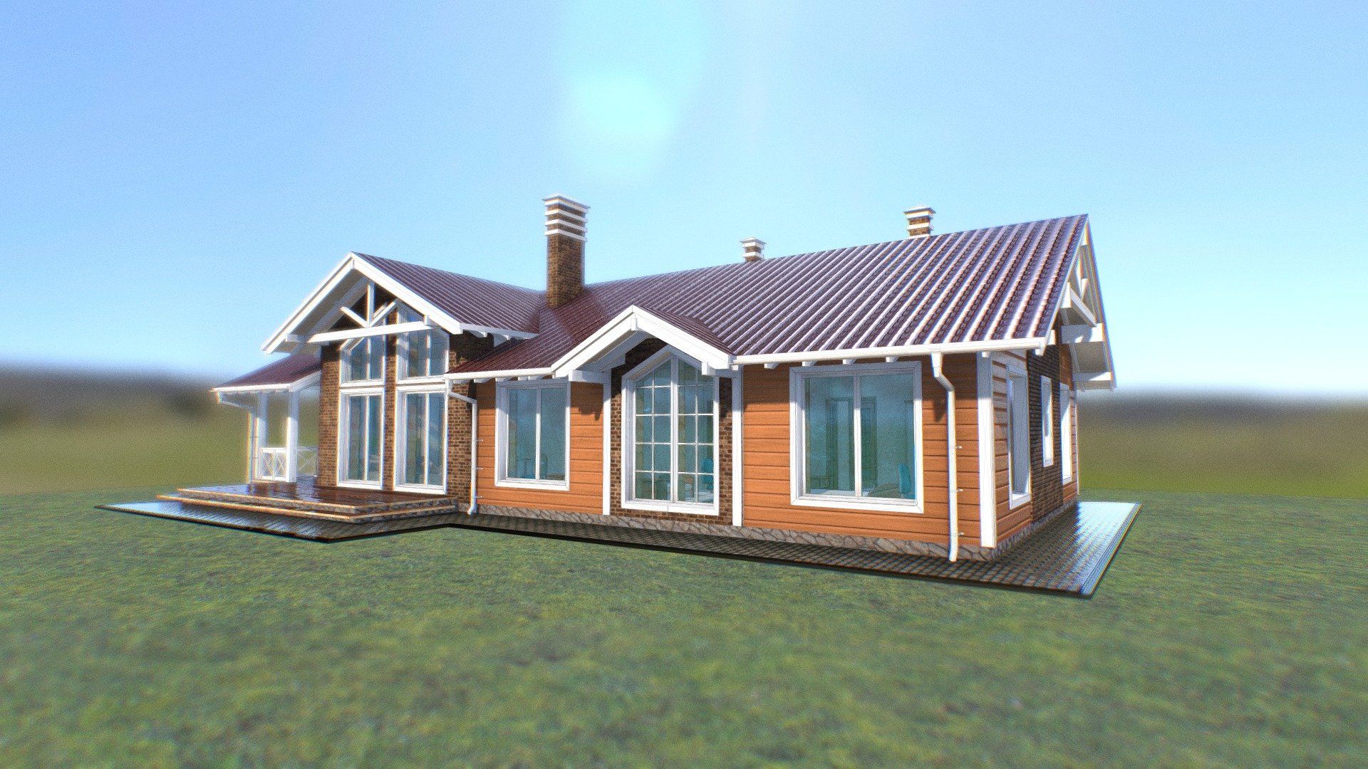 1 floor house December 2020 - Buy Royalty Free 3D model by VRA ...