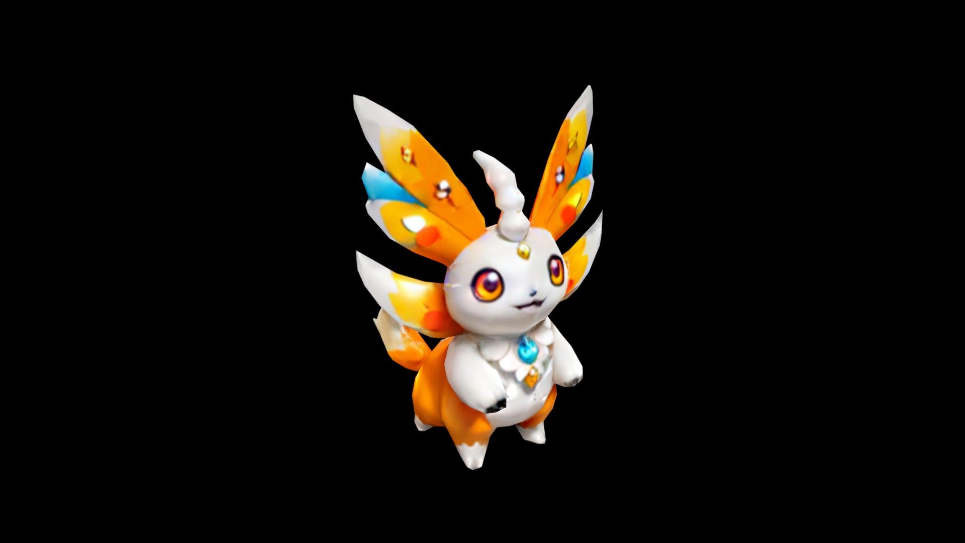 Magi-Deum, a creature with long orange fur and a - Download Free 3D ...
