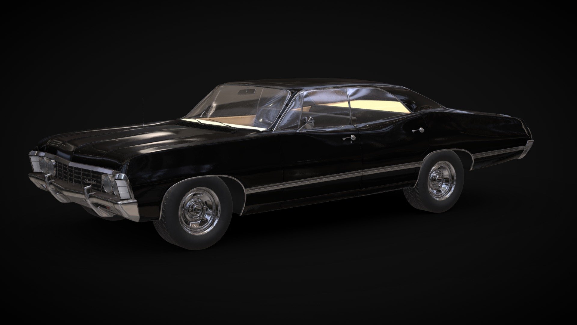 chevrolet 67 impala (Hi-poly) - Download Free 3D model by hellothere ...