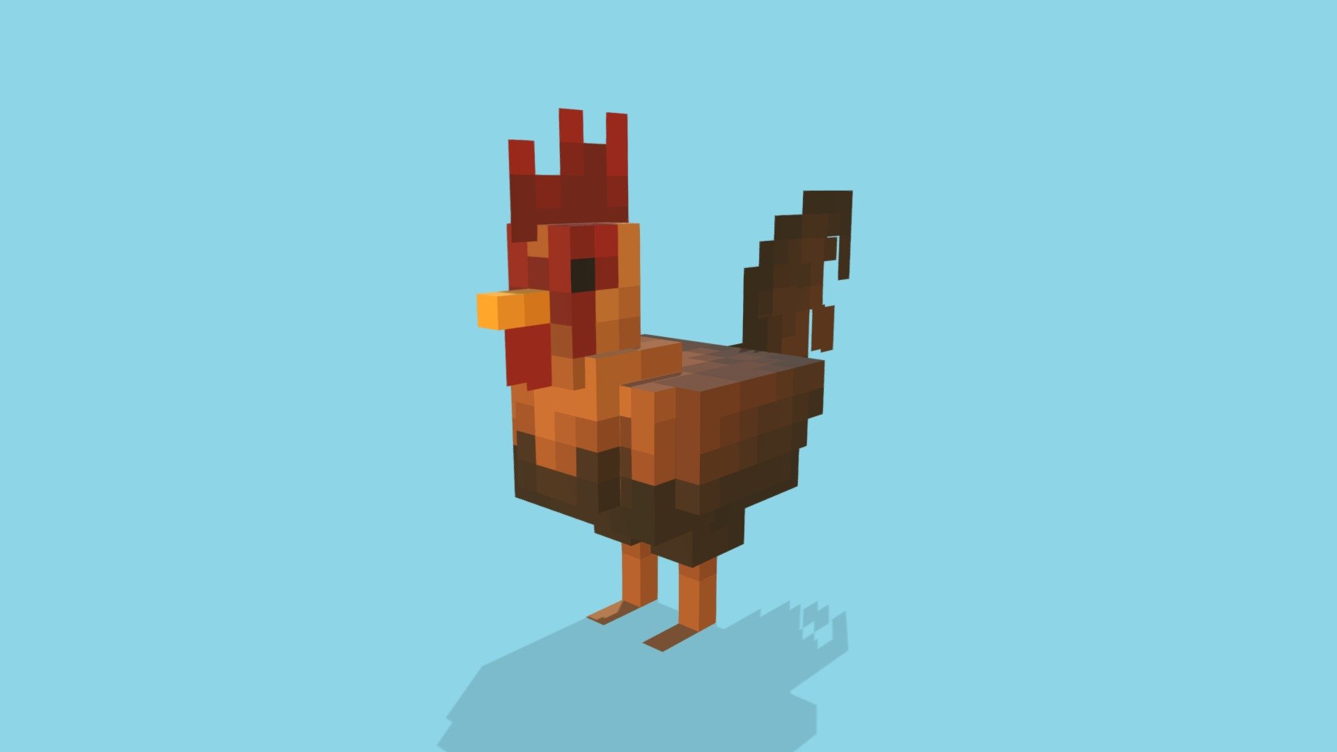 3D Pixel Rooster - Download Free 3D model by myrtleblossom [6446e4d ...