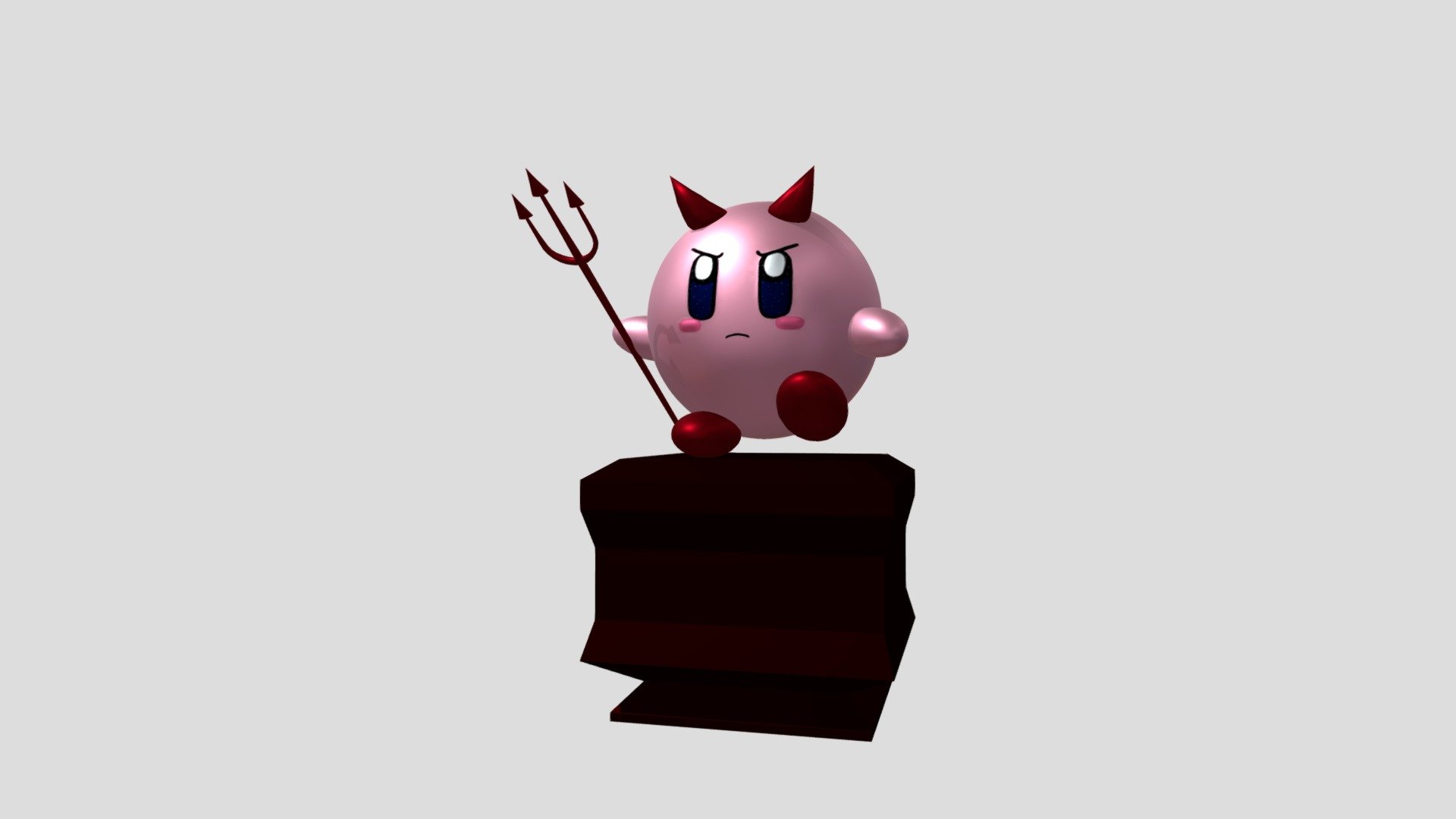 DevilKirby - 3D model by Viviana Figueroa (@VivianaF) [644a2b1] - Sketchfab