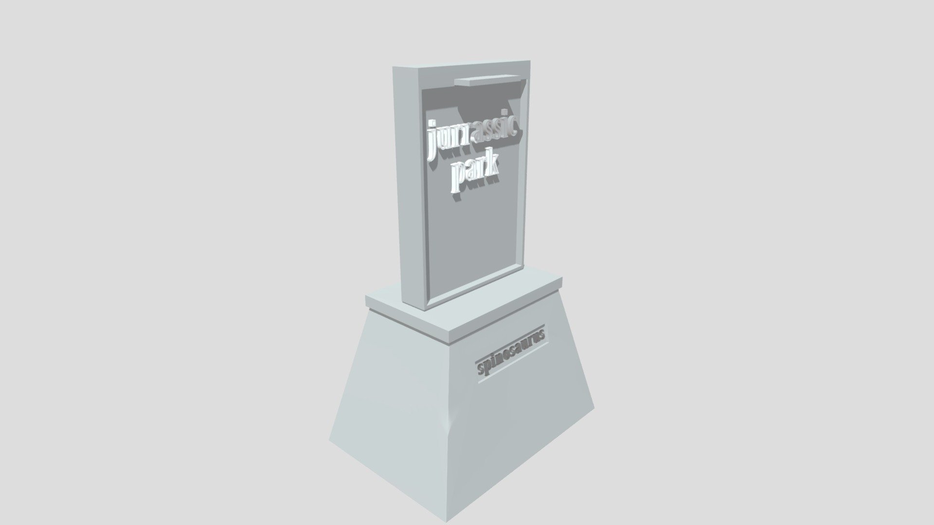 Jurassic park sign - 3D model by FabioVivas [644e71c] - Sketchfab