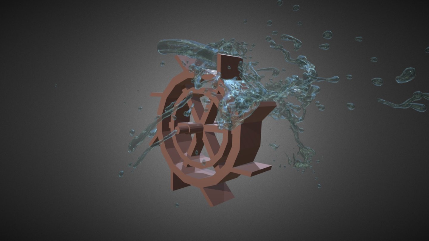 Water Simulation: Water Mill (High Quality) - 3D model by Jakob Baldwin ...