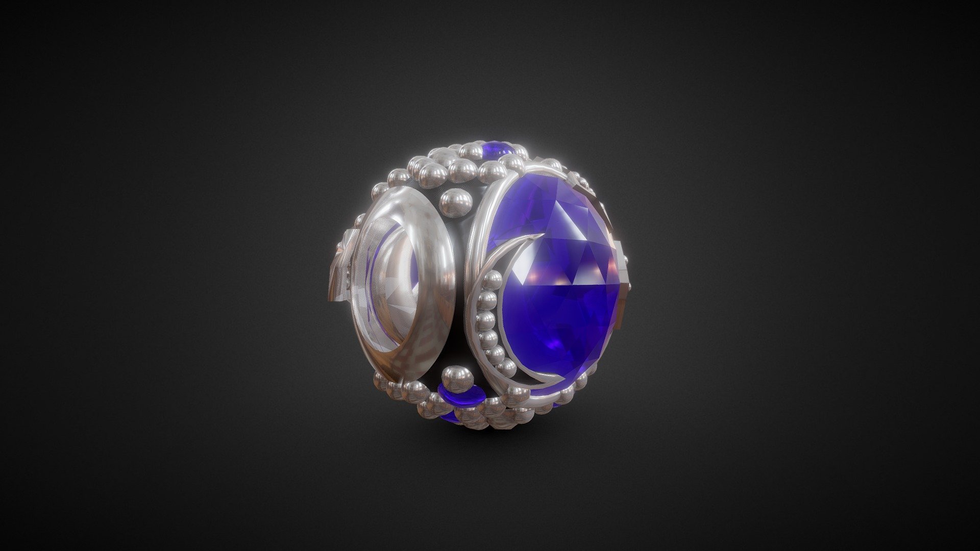 Celestial Blue Sparkling Stars Charm - 3D model by j43scoto [6450385 ...
