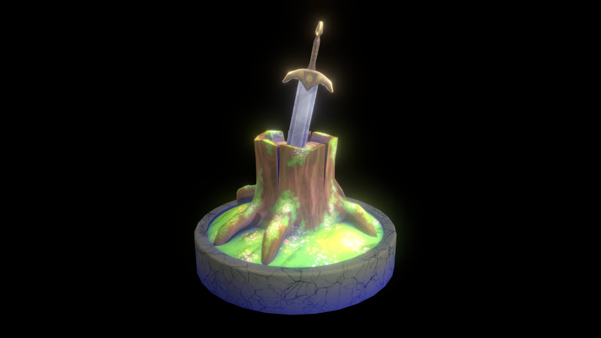 The Sword in the Stump - 3D model by philromeo [6453202] - Sketchfab