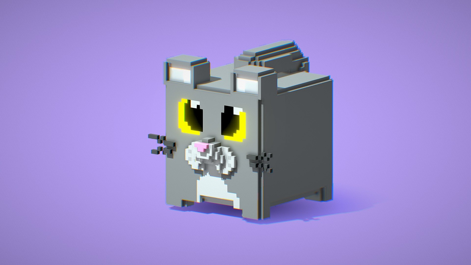 Cat minimalistic voxel - Download Free 3D model by _Katuwa_ (@Katuwa ...