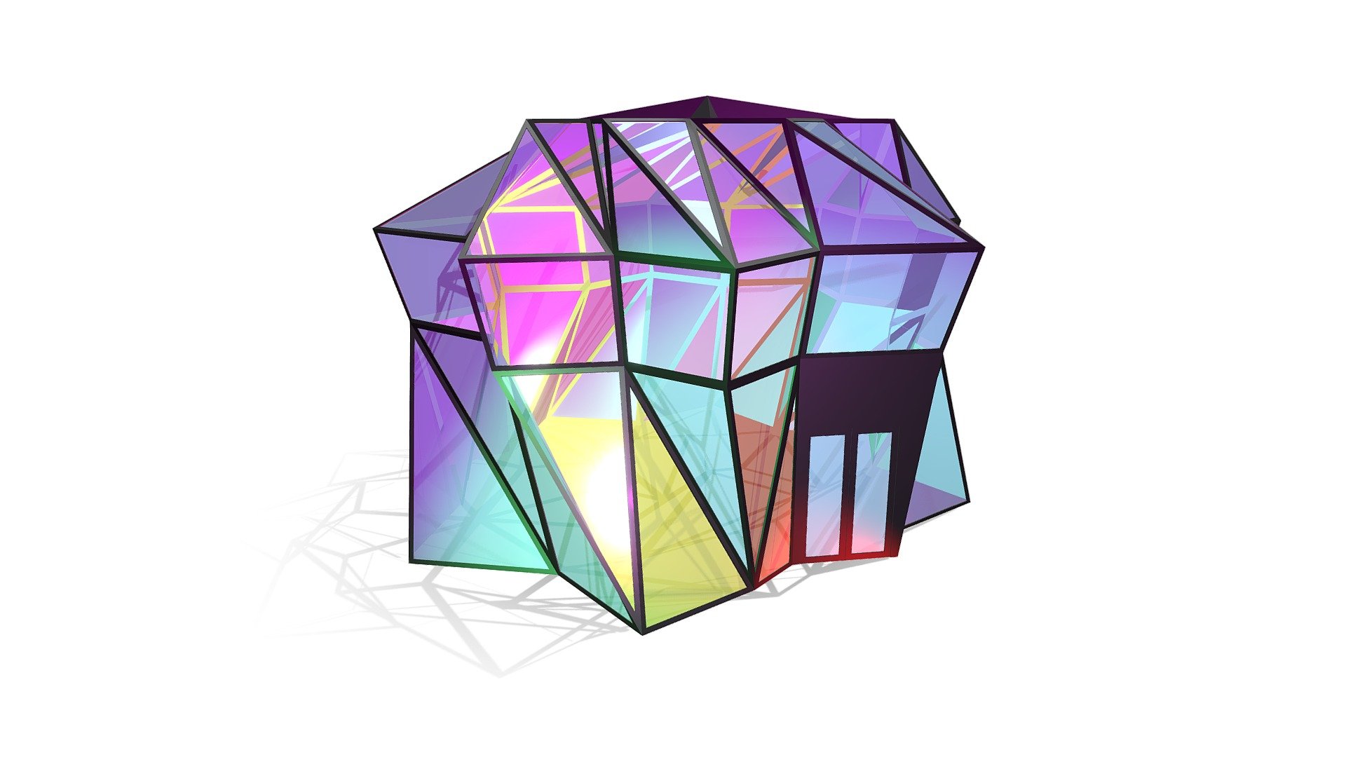 Gemstone Glass Structure - 3D model by Wayne Pearce (@WaynePearce10 ...