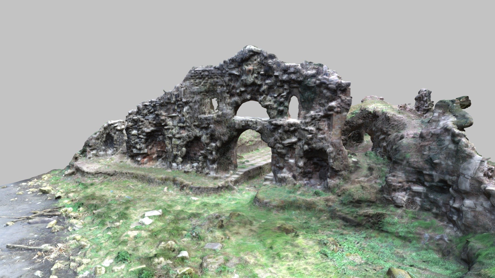 Wanstead Park Grotto - 3D model by MOLA [645a4a0] - Sketchfab