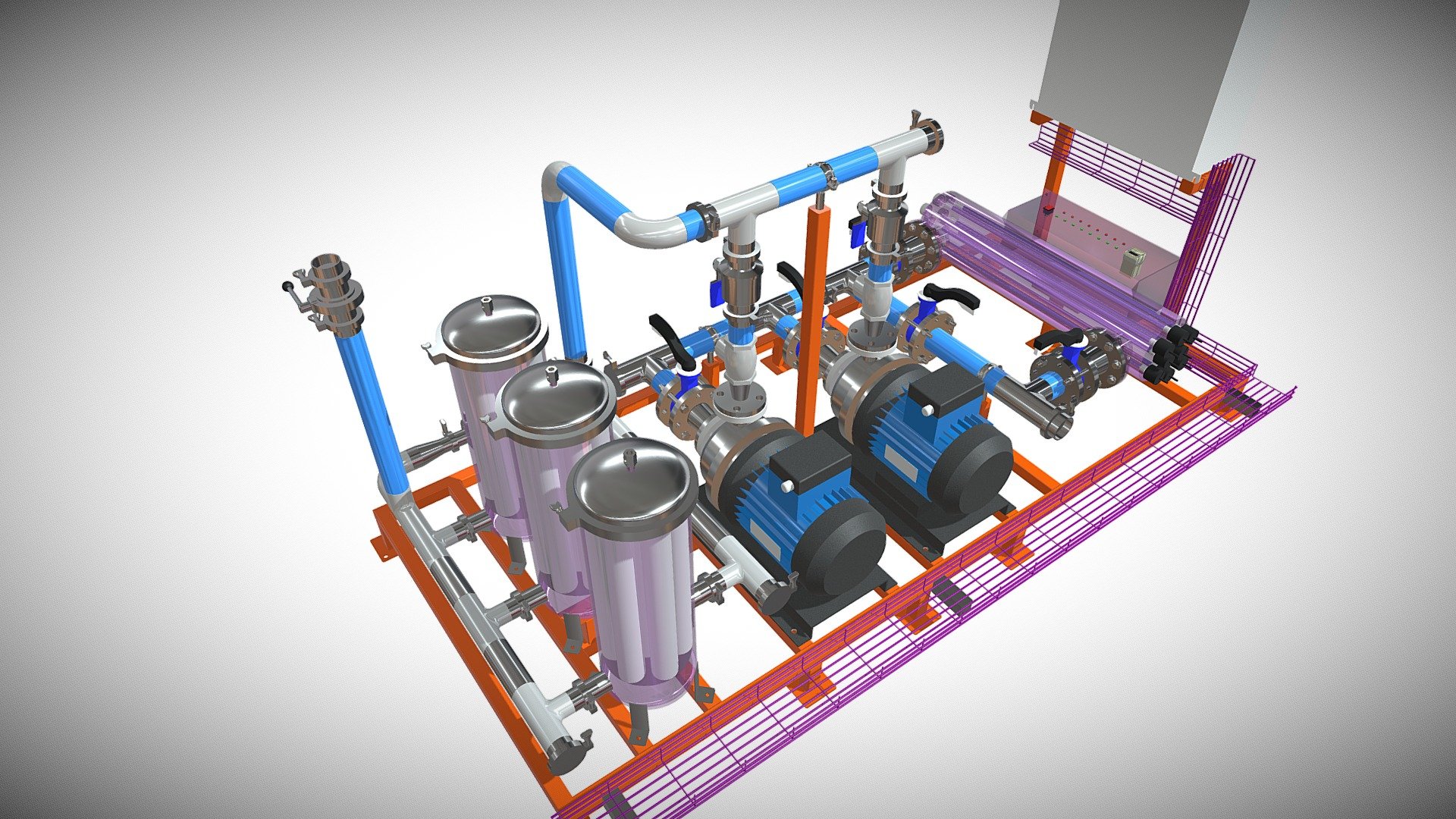 RO Product Water Filter System With UV - 3D model by WATER FILTER ...