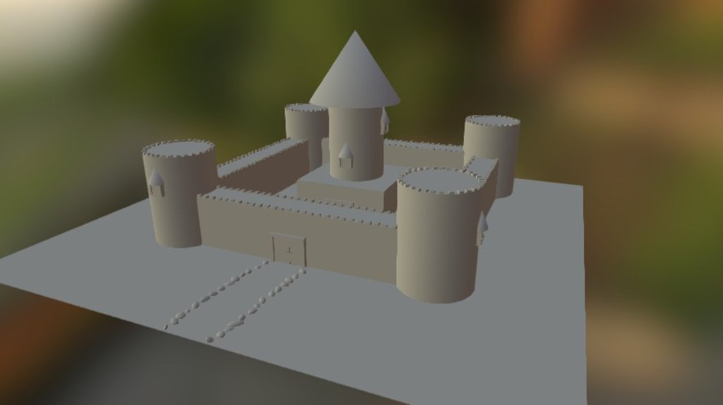 Primitives Assignment Castle - 3D model by endavoir [6461058] - Sketchfab