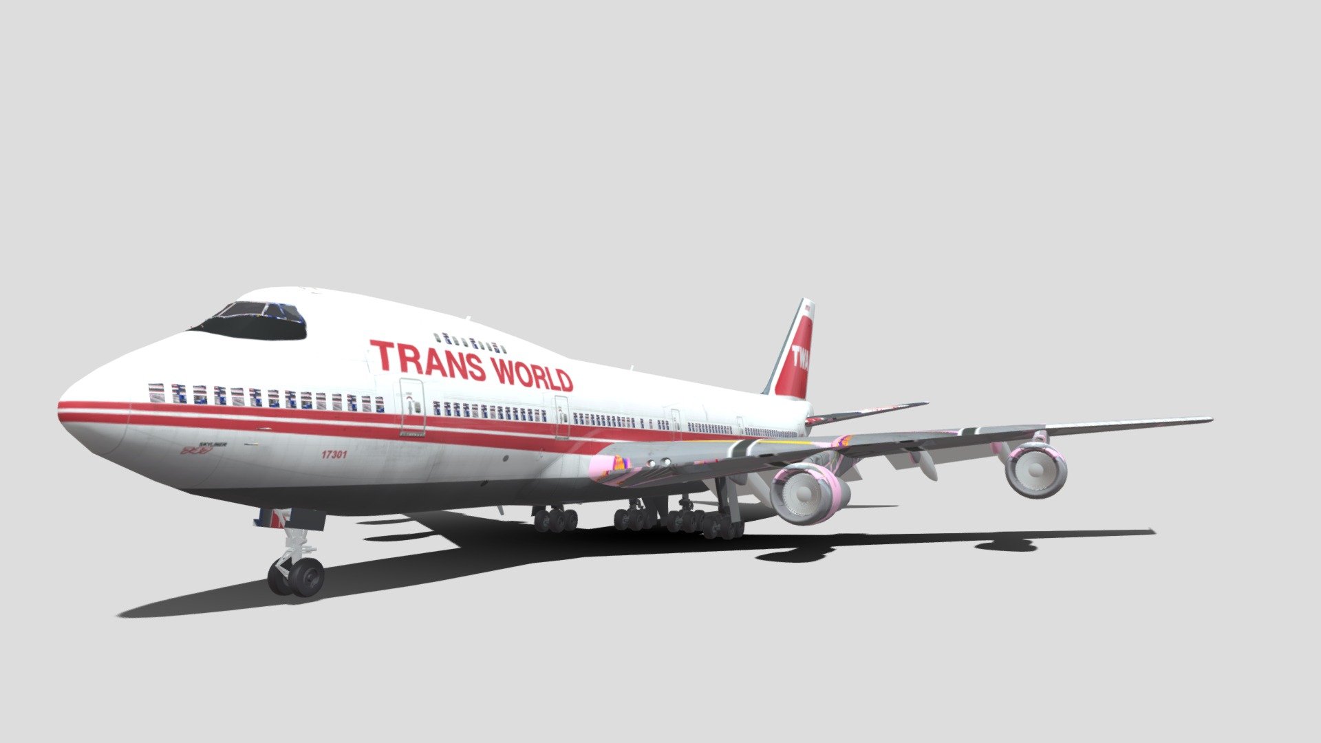 747-200 Twa - Download Free 3D model by zairiq-123 [6464186] - Sketchfab