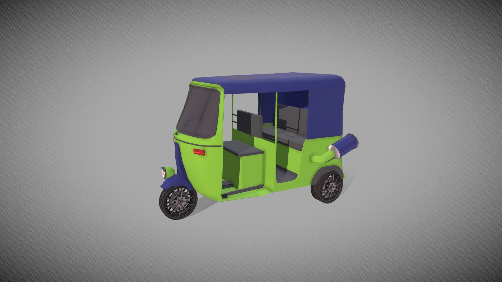 Rickshaw - 3D model by Wasi204 (@hafizzwaseem88) [64670fc] - Sketchfab