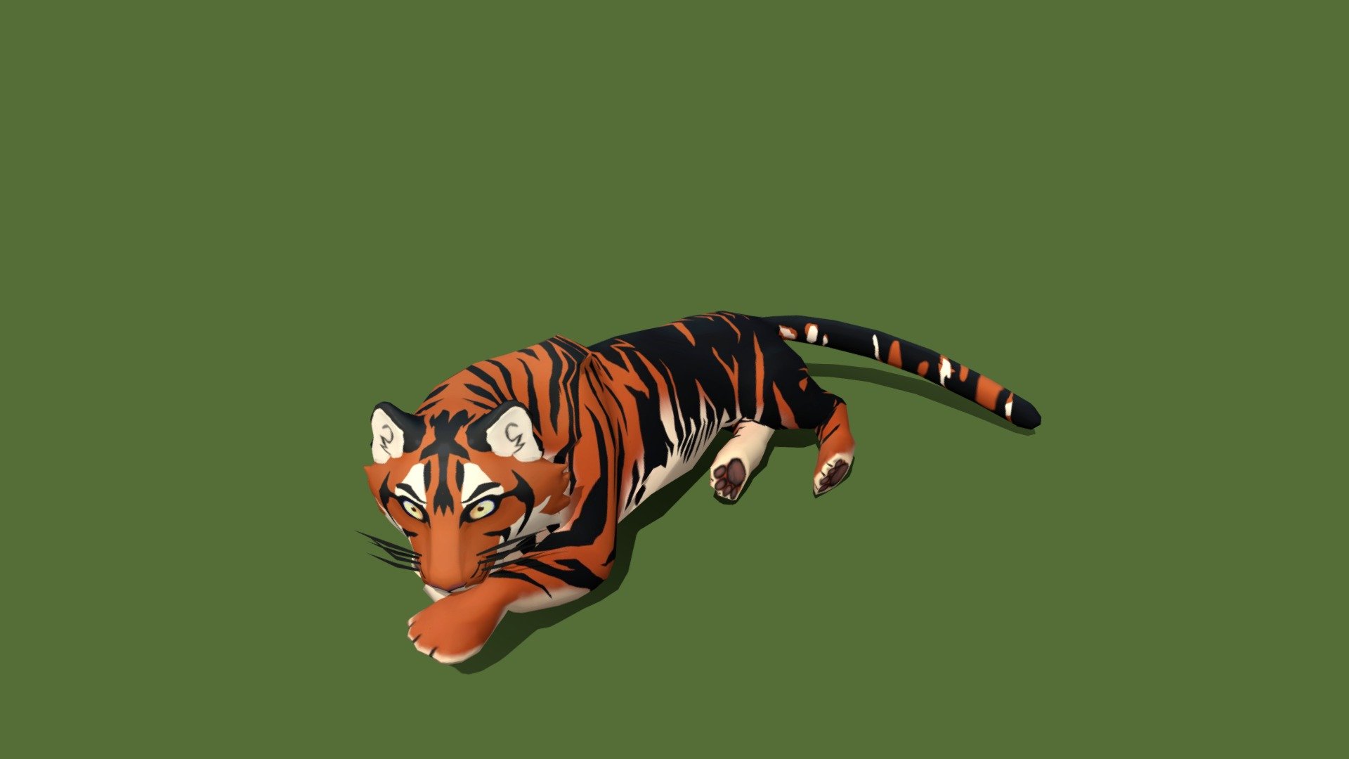 Animated Stylized Tiger - 3D model by Duc Tran (@anhductran) [64699d4 ...