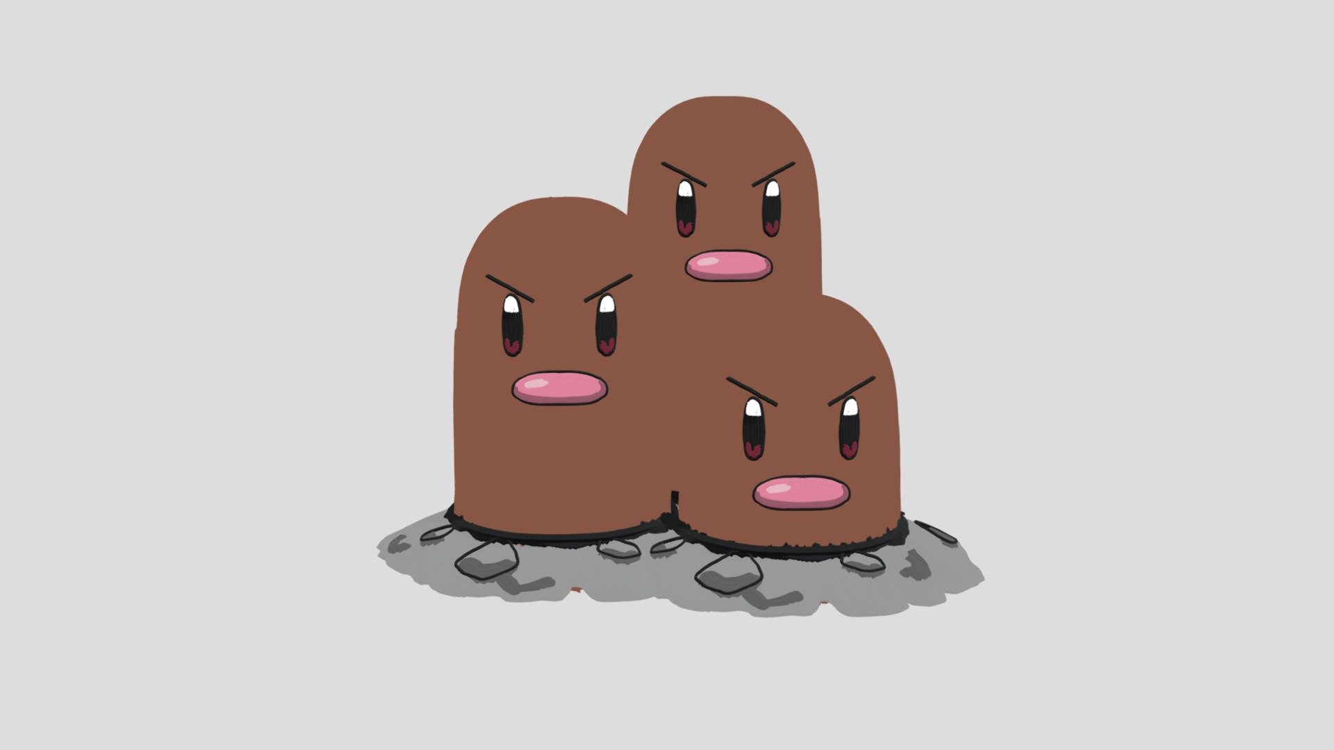 Dugtrio (ダグトリオ) - 3D model by sy-kim [64718e2] - Sketchfab