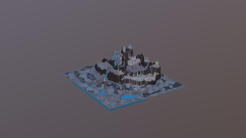 Low-poly Mountain Fortress - Download Free 3D model by domdragon7 ...