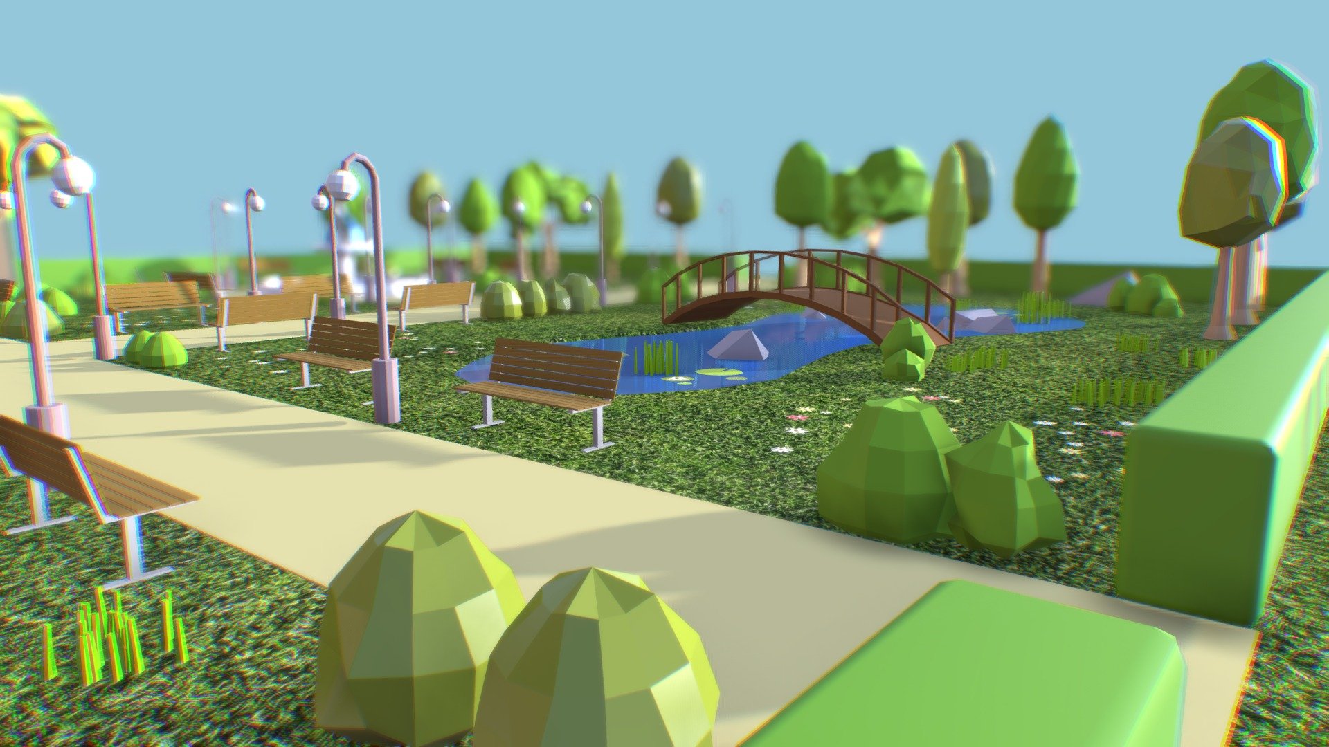 park - Buy Royalty Free 3D model by bboycafard [647b623] - Sketchfab Store