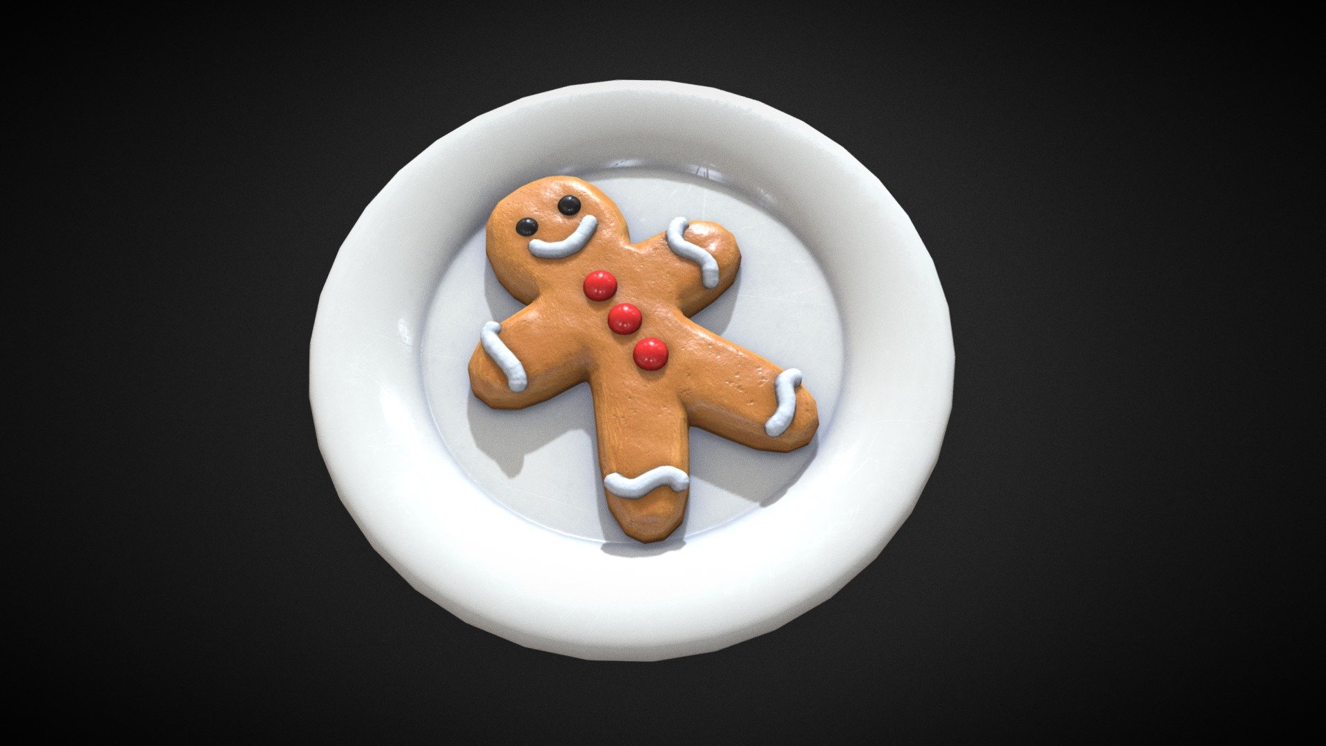 Stylized Gingerbread Man - Buy Royalty Free 3D model by Bacontaco [647d07b] - Sketchfab Store