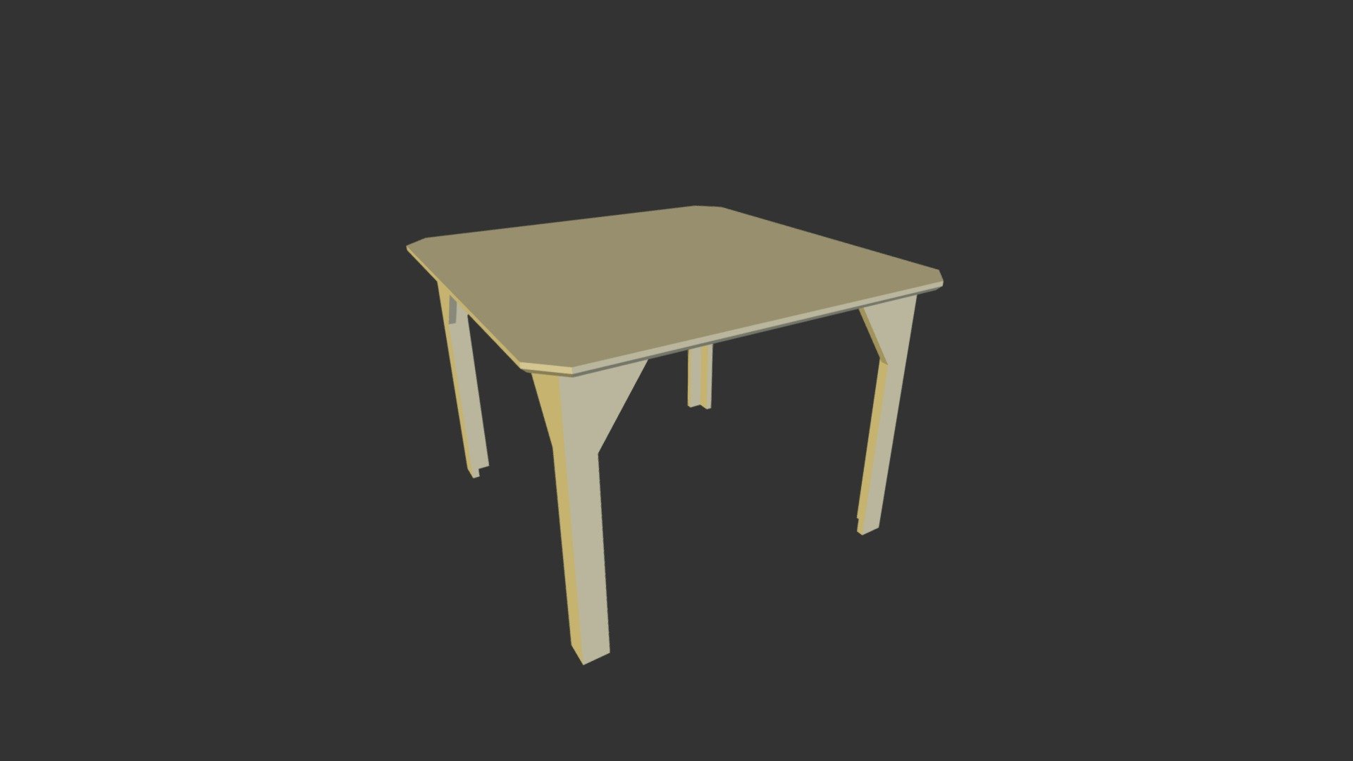 Yellow Mini Table - 3D model by merlinkatz [647efbe] - Sketchfab