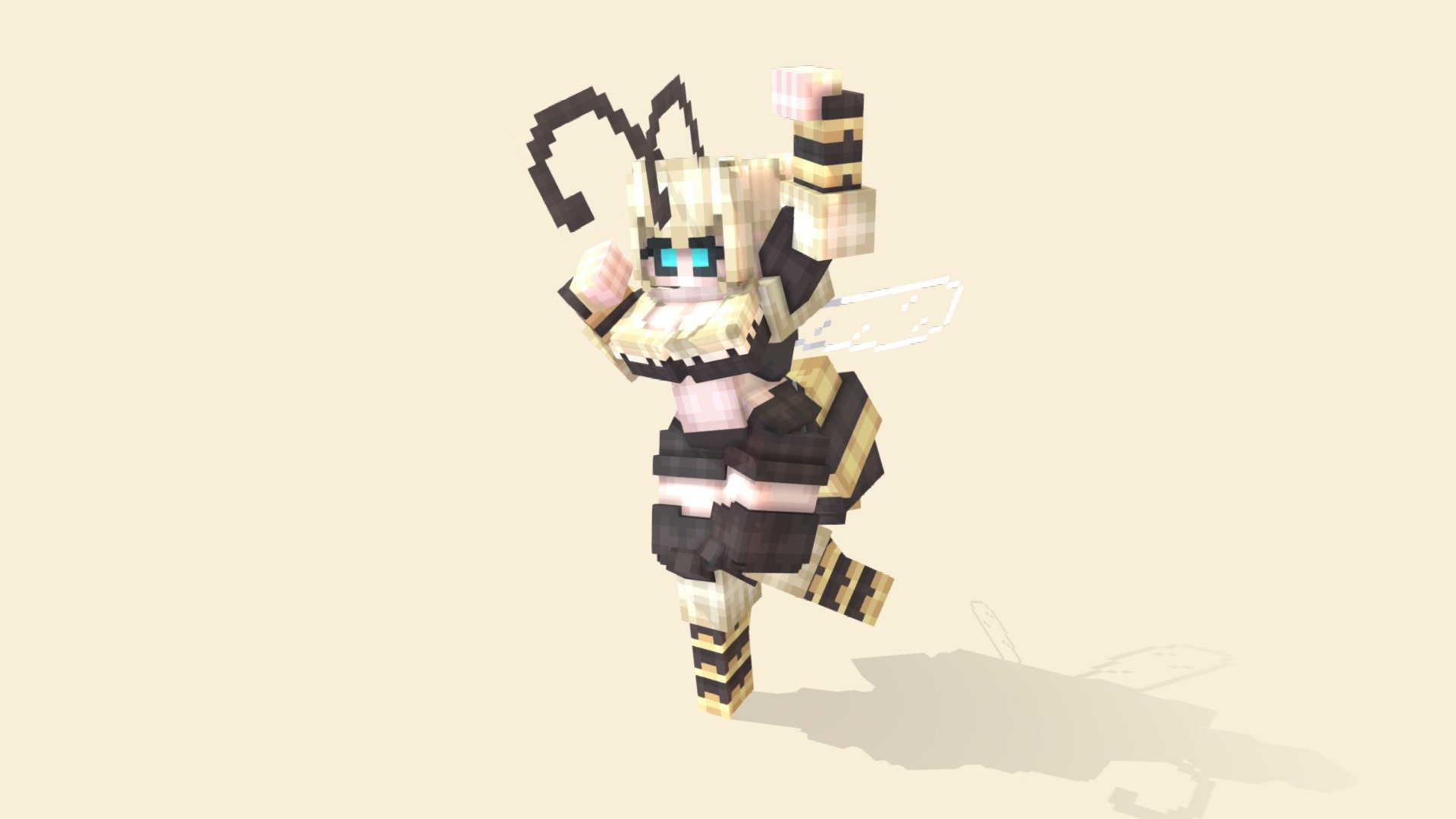 The Queen Bee Download Free 3d Model By Pixelar Pixelarco 648110e Sketchfab