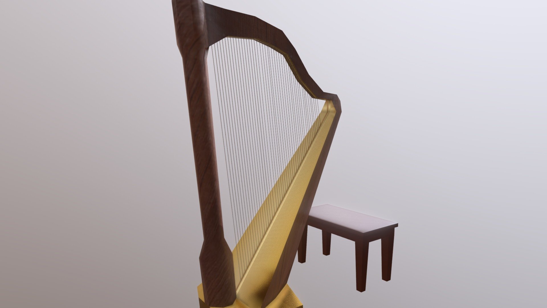 Harp - 3D model by jahobs [6482193] - Sketchfab