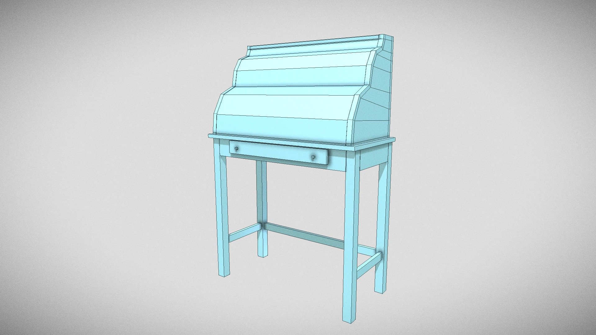 Secretary Desk Block Out - 3D model by LkJohnson [6485c4f] - Sketchfab