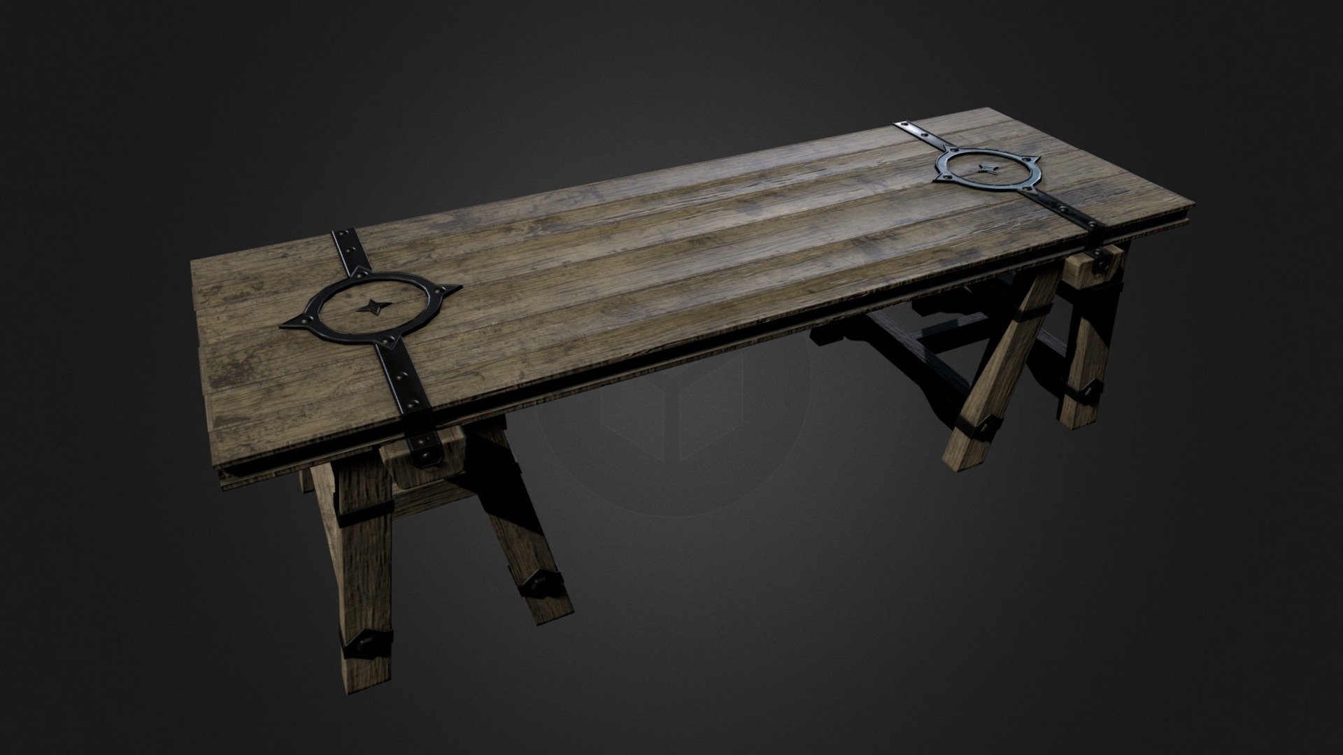 Wooden Table - 3D model by MikeLuxton [6488c96] - Sketchfab