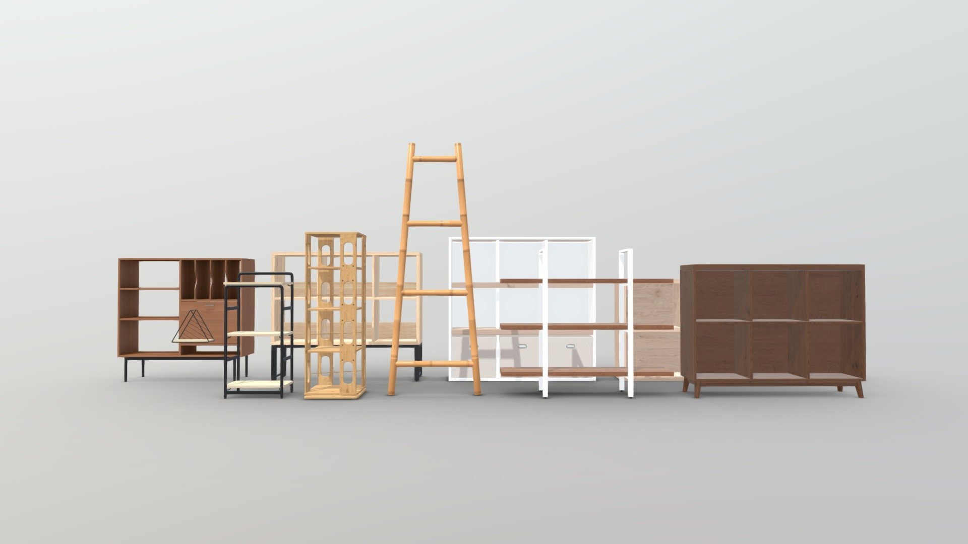 Shelf Pack | Blender-UE5-C4D-3DS-max | 12 - Buy Royalty Free 3D model ...