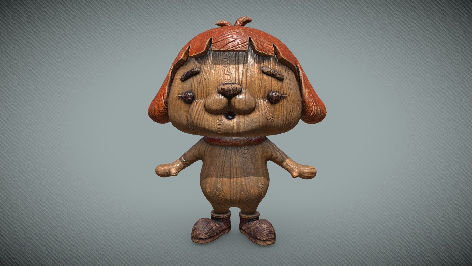 Bobbed Dog/wood ver. - 3D model by mega_graphics [64945e6] - Sketchfab