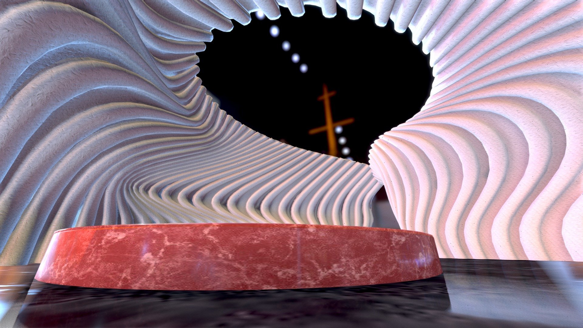 3D Printed Organic Parametric Wave Pattern Wall - Buy Royalty Free 3D ...