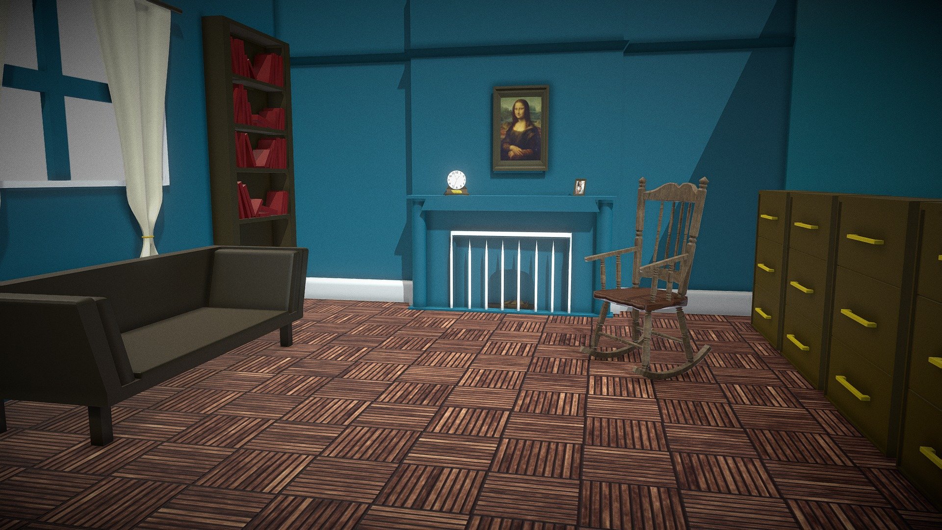 Retro house - 3D model by Rafael_Cama [64a746b] - Sketchfab