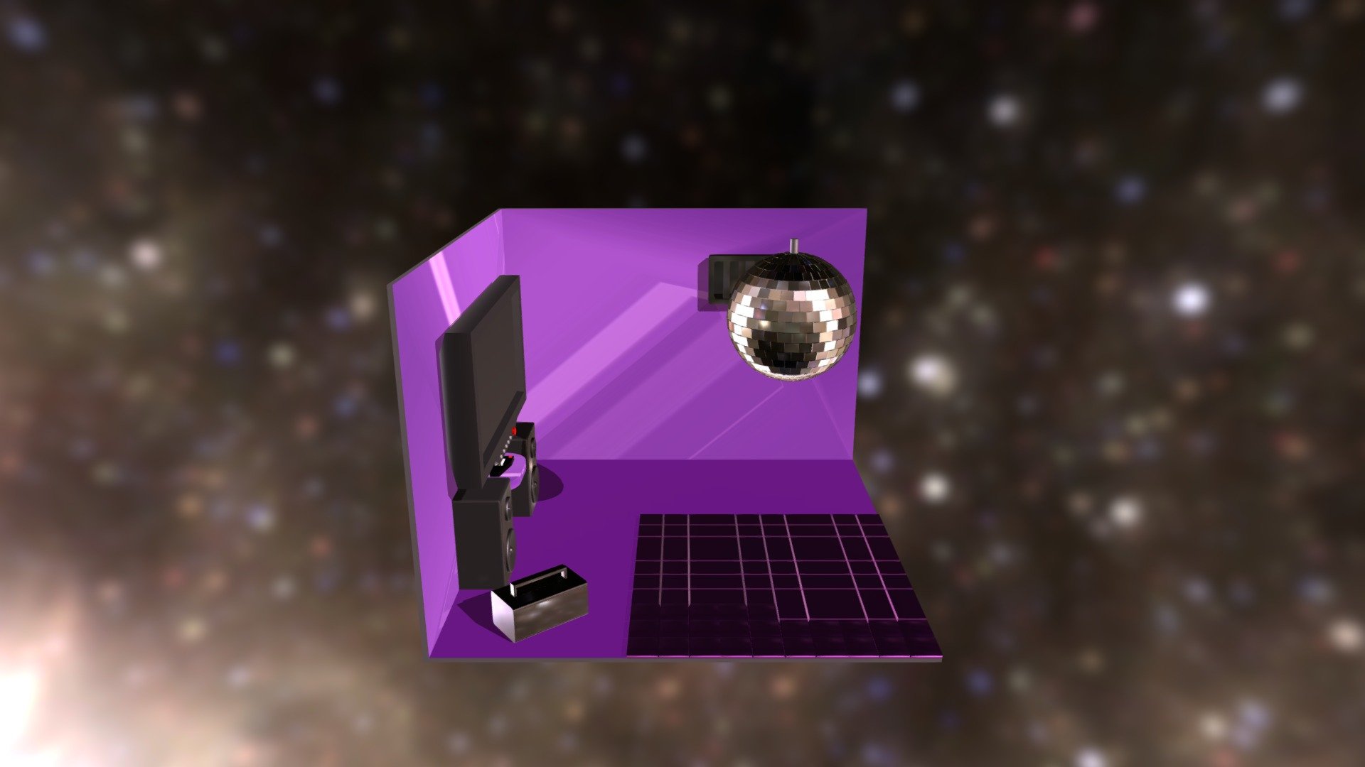 3D_PartyRoom_Diorama - 3D model by 3DArtDrei [64ab989] - Sketchfab