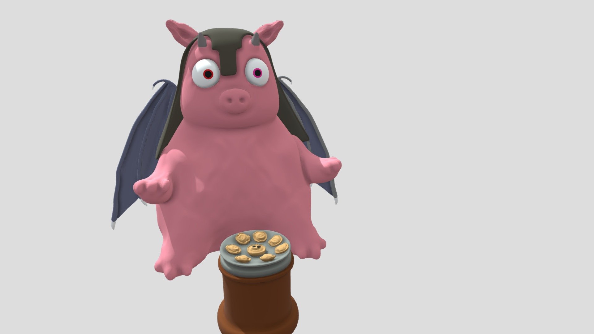 demonic pig with dumplings - Download Free 3D model by shadowheart ...