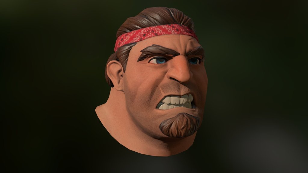 Biker Angry Face - 3D model by pyapor [64aeb8b] - Sketchfab
