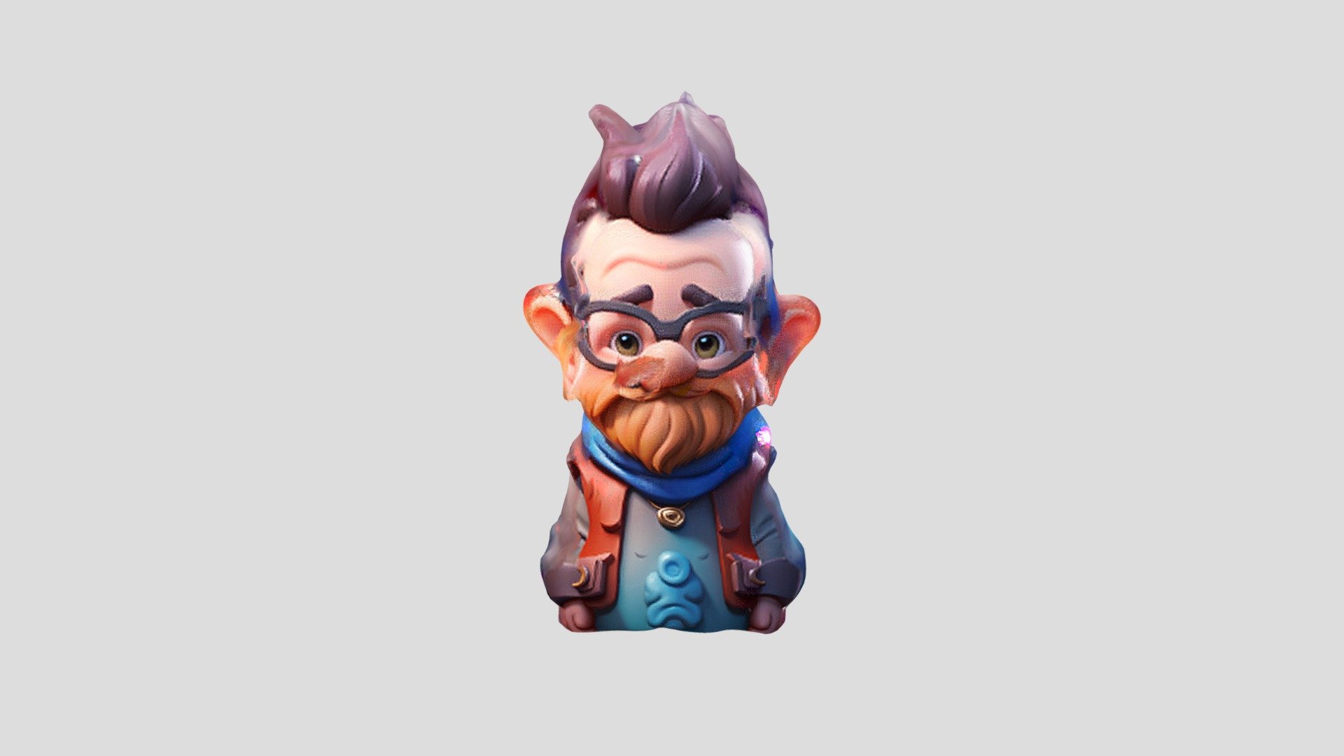 Nerd with Glasses and Beard on Black Background - Download Free 3D ...