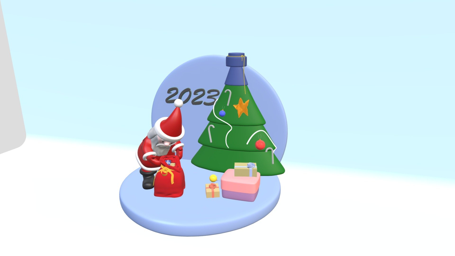 New Year scene - 3D model by pazychvolodymyr [64b369b] - Sketchfab