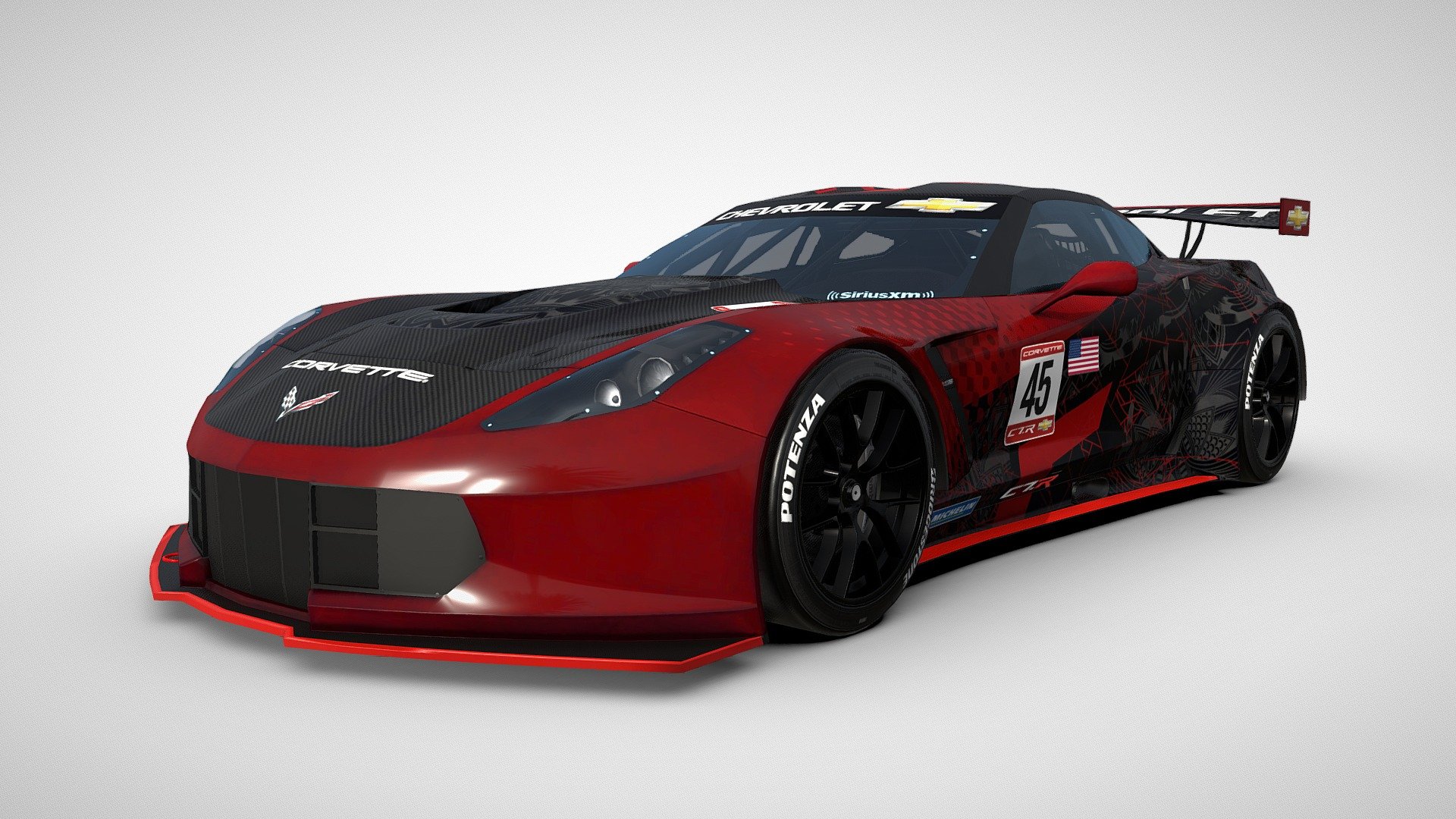 Corvette_C7.R_Livery Design - 3D model by Elkandar [64b3eb1] - Sketchfab