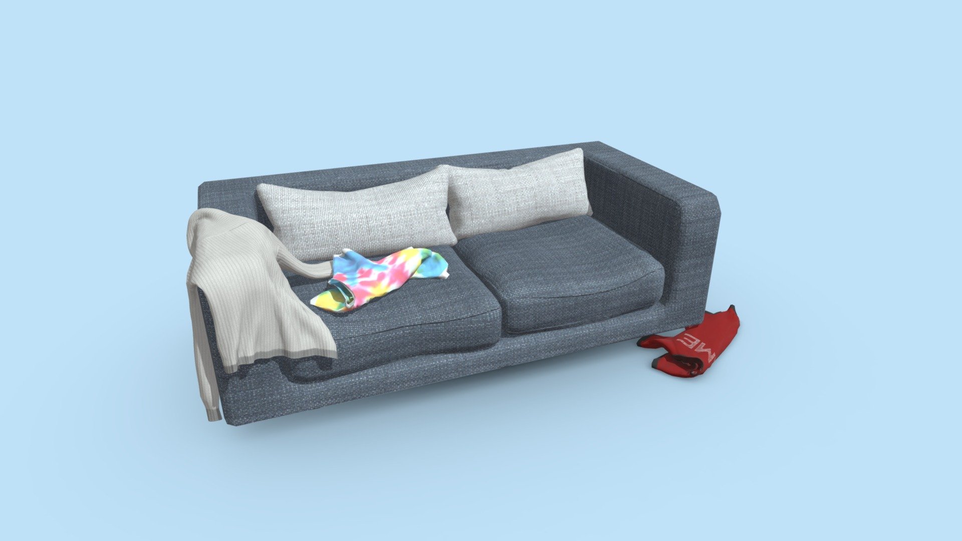 Messy Sofa | Game Assets - Buy Royalty Free 3D model by PropDrop ...