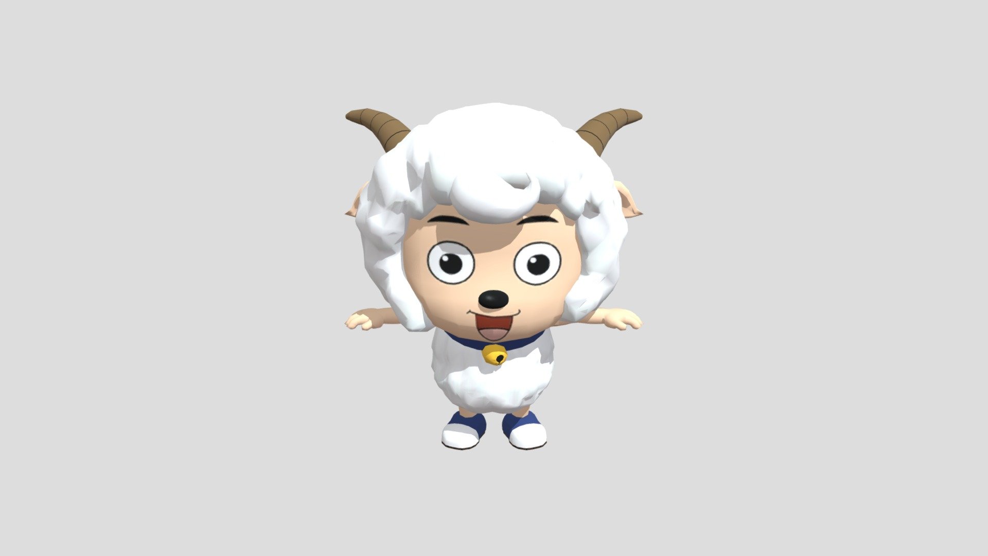 Pleasant Goat cartoon modelling 3D Model - Download Free 3D model by ...