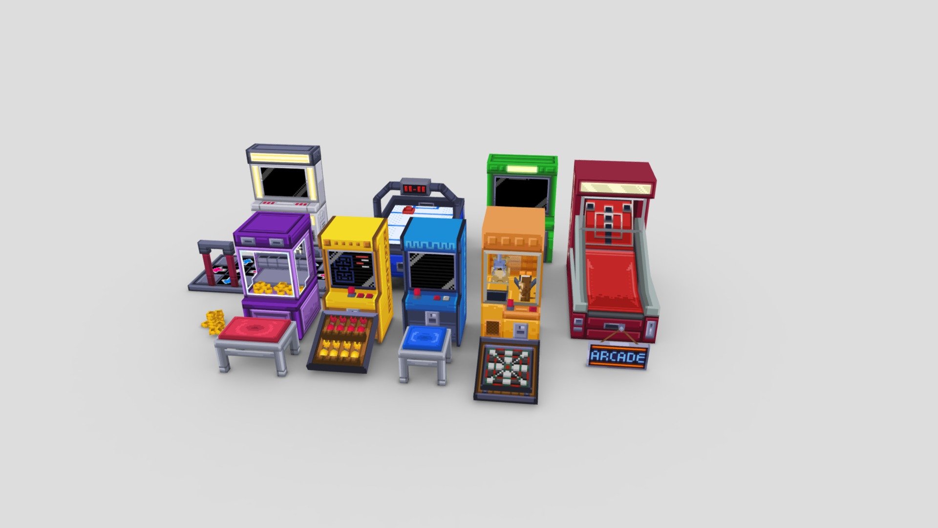 Arcade Furniture Volume 2 - Buy Royalty Free 3D model by EliteCreatures ...