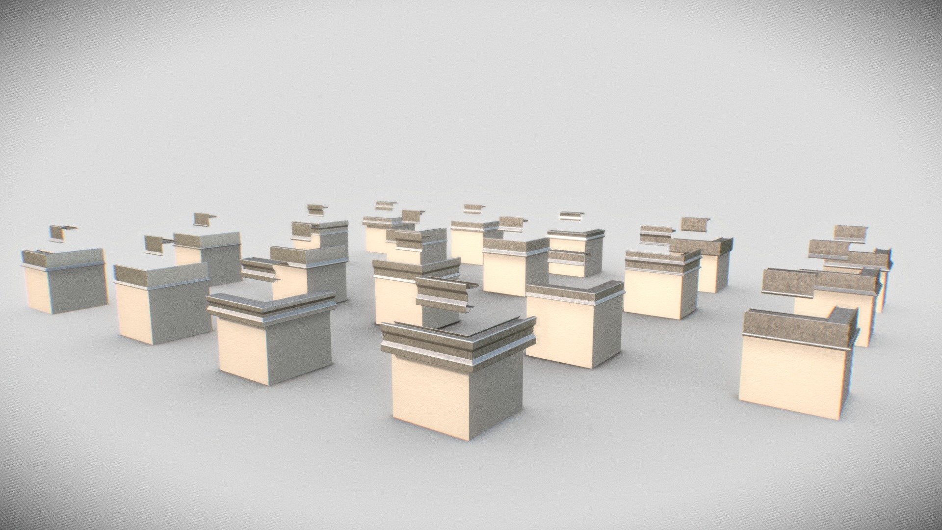 Flashings pack For Buildings Railclone - Download Free 3D model by ...