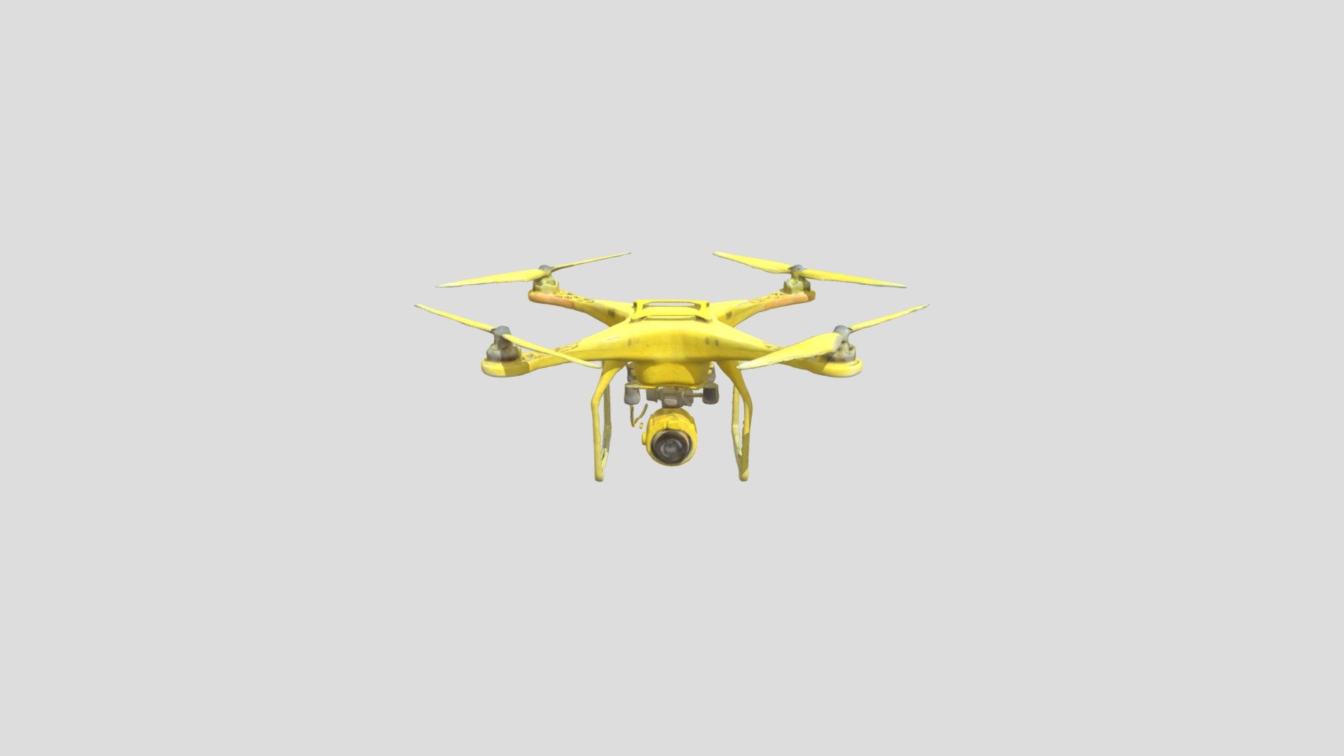 3D High-Performance Yellow Camera Drone - Download Free 3D model by m ...