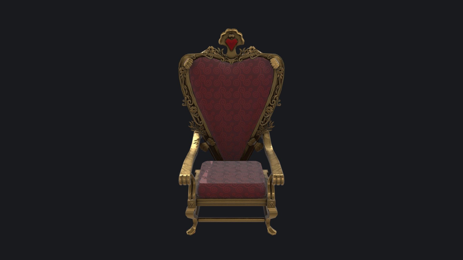 Red Queen's Throne - 3D model by David Dytham (@DavidDytham) [64c80f3 ...