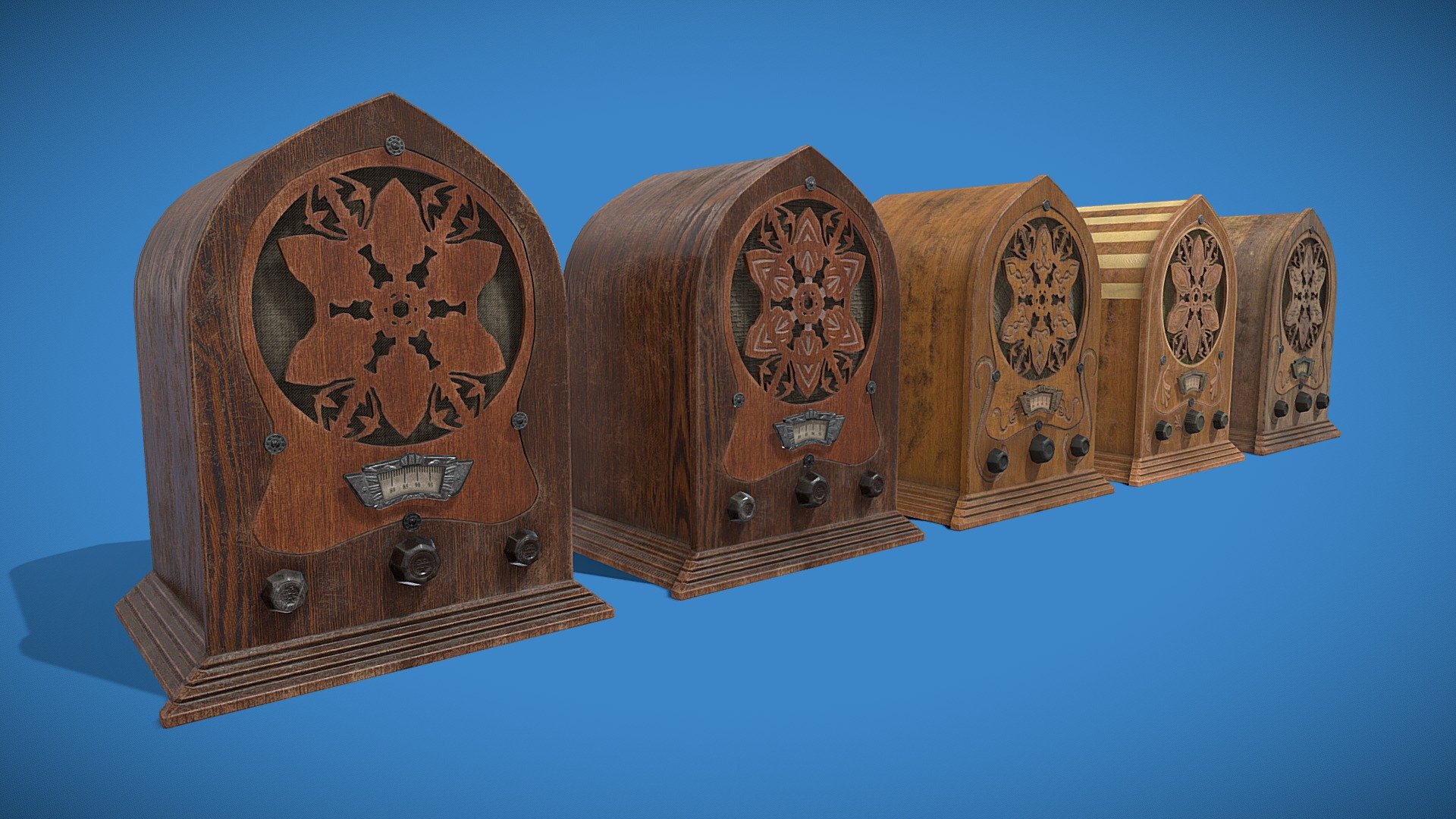 1930s Cathedral Style Radios Type A - Download Free 3D model by Mad ...