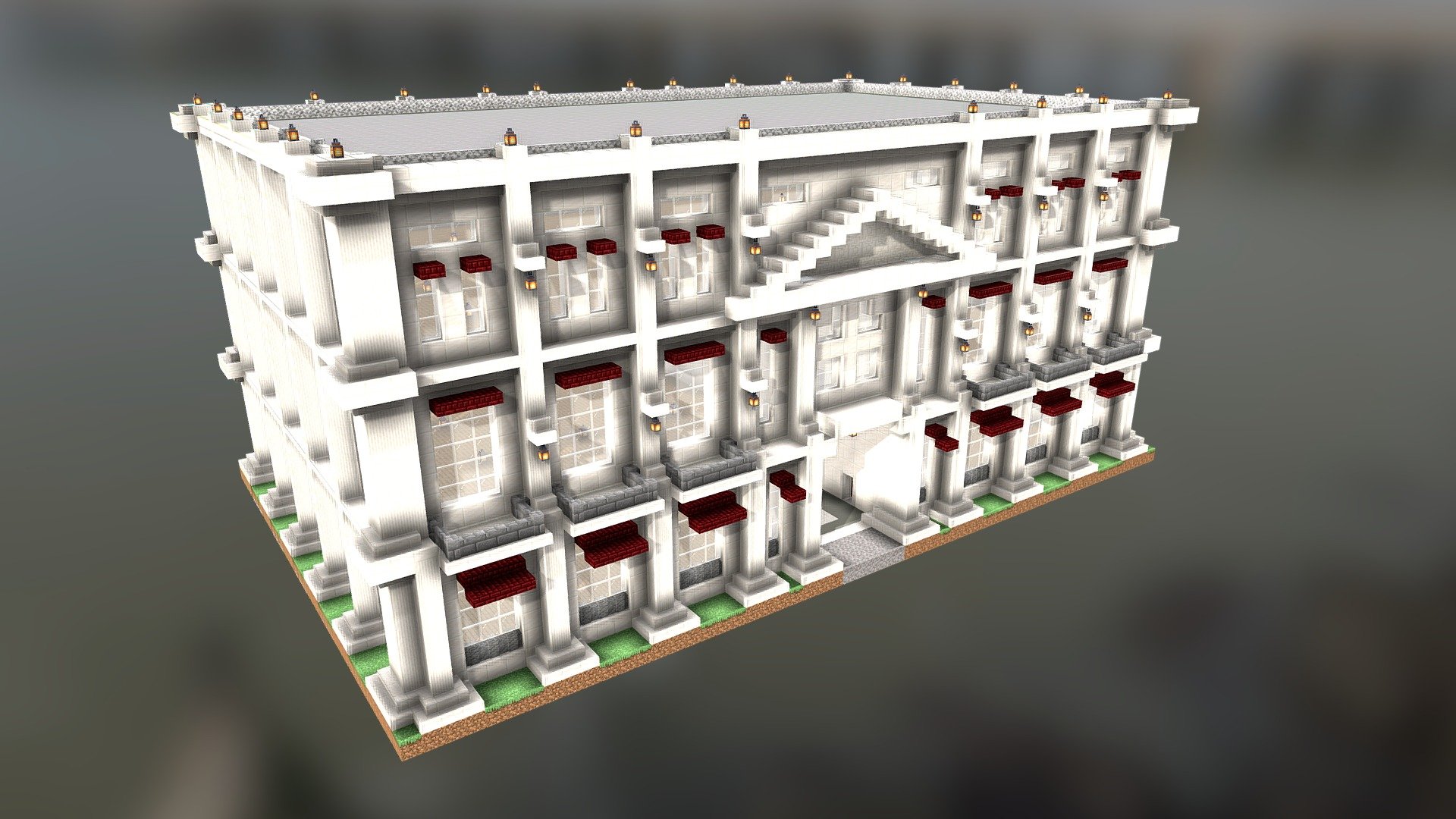 Minecraft Immeuble Building 2 - Download Free 3D model by RH (@rhoce ...
