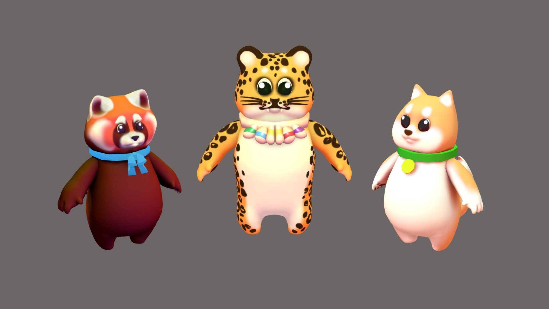 Leo Dog andRedPanda - 3D model by Drakiaaisa [64cc648] - Sketchfab